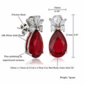 independent | Jewelry | Ruby Cz Luxury Earrings | Poshmark